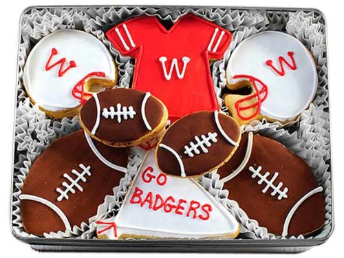 Amazon.com : Hand Decorated Wisconsin Badger Sugar Cookie Gift Tin ...