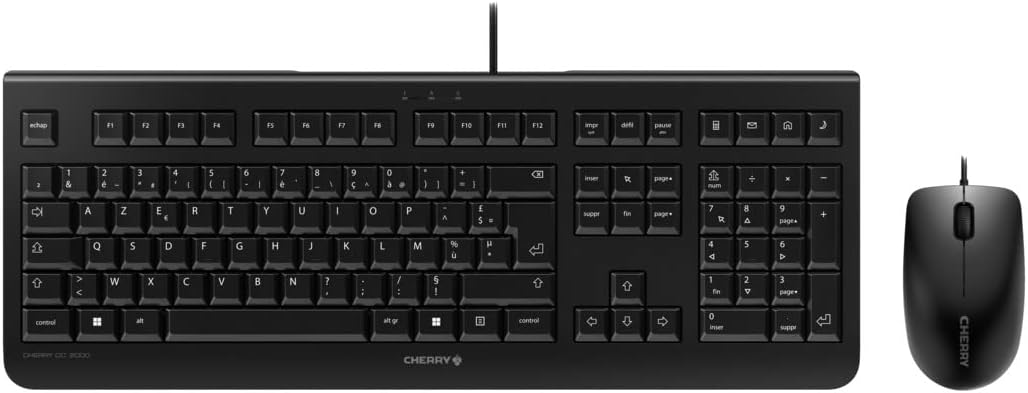 CHERRY DC 2000, ensemble clavier et souris filaire, disposition ...
