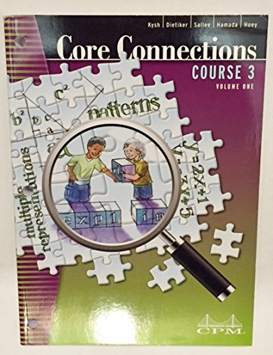 Core Connections Course 3 Volume One: unknown author: 9781603280891 ...