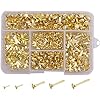 Paper Fasteners - Reastar 500PCS Scrapbooking Brads Split Pins, Assorted Sizes Round Brass ...