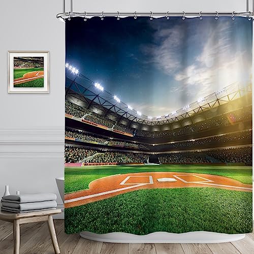 Amazon.com: Semtomn Shower Curtain Sports Locker Room Fitness School ...