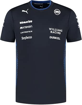 Amazon.com: PUMA Williams Racing Formula 1 Kids 2025 Team Tshirt - Navy ...