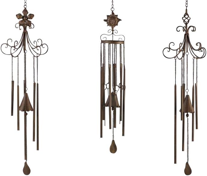 Amazon.com : Gift Craft 38-Inch Iron Wind Chimes, Large, Rustic Brown ...