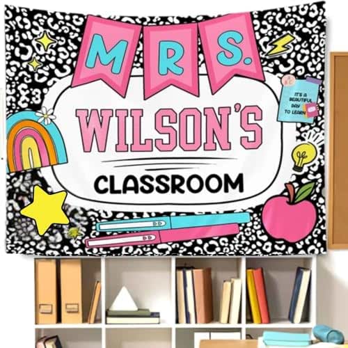 Amazon.com: LASFOUR Personalized Teacher Composition Notebook Tapestry ...