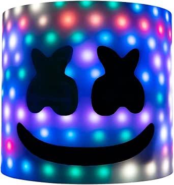 Amazon.com: Marshmello - YOUTH, Platinum Light-up Fullmask Helmet ...