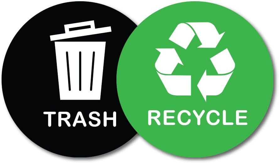 Grizzly Recycling Bin Stickers - Self Adhesive PVC - Pack of 2 Signs ...