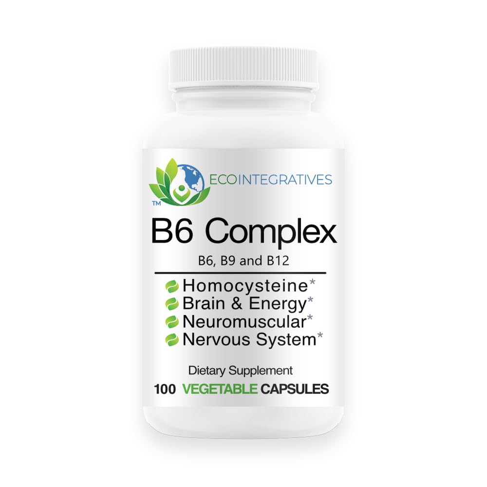B6 Complex Vegan Vitamin B6 B9 Folate B12 Methylcobalamin Supports ...