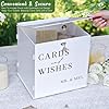 Amazon.com: SOFARKKT White Acrylic Card Box with Slot & Lock, DIY Large ...