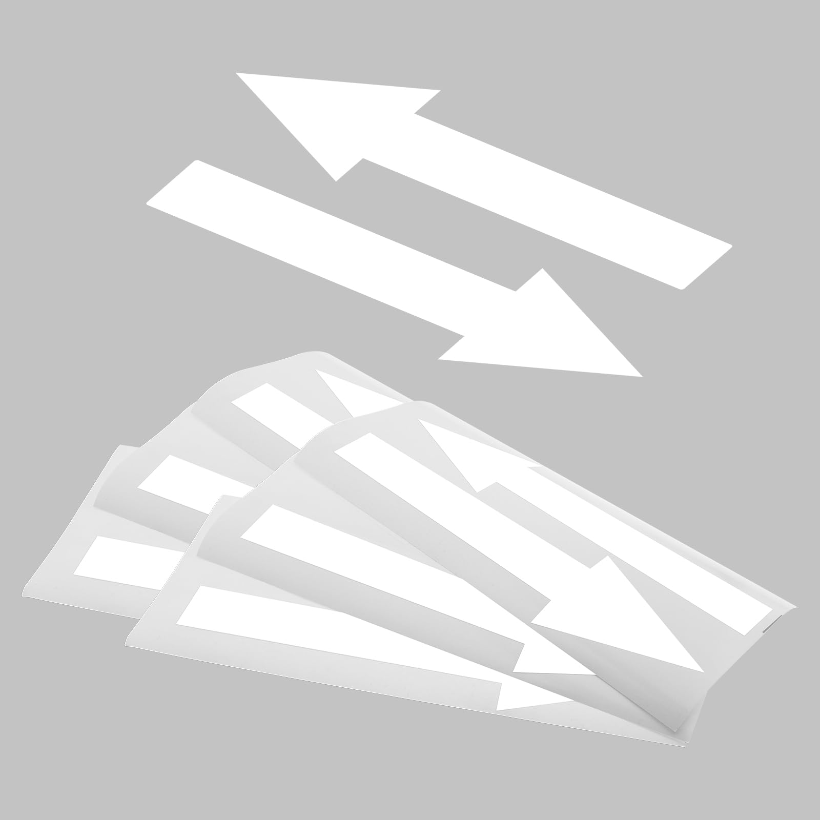 Snapklik.com : 8 X 2 Inch White Arrow Sign Stickers, 12 Pack Waterproof ...