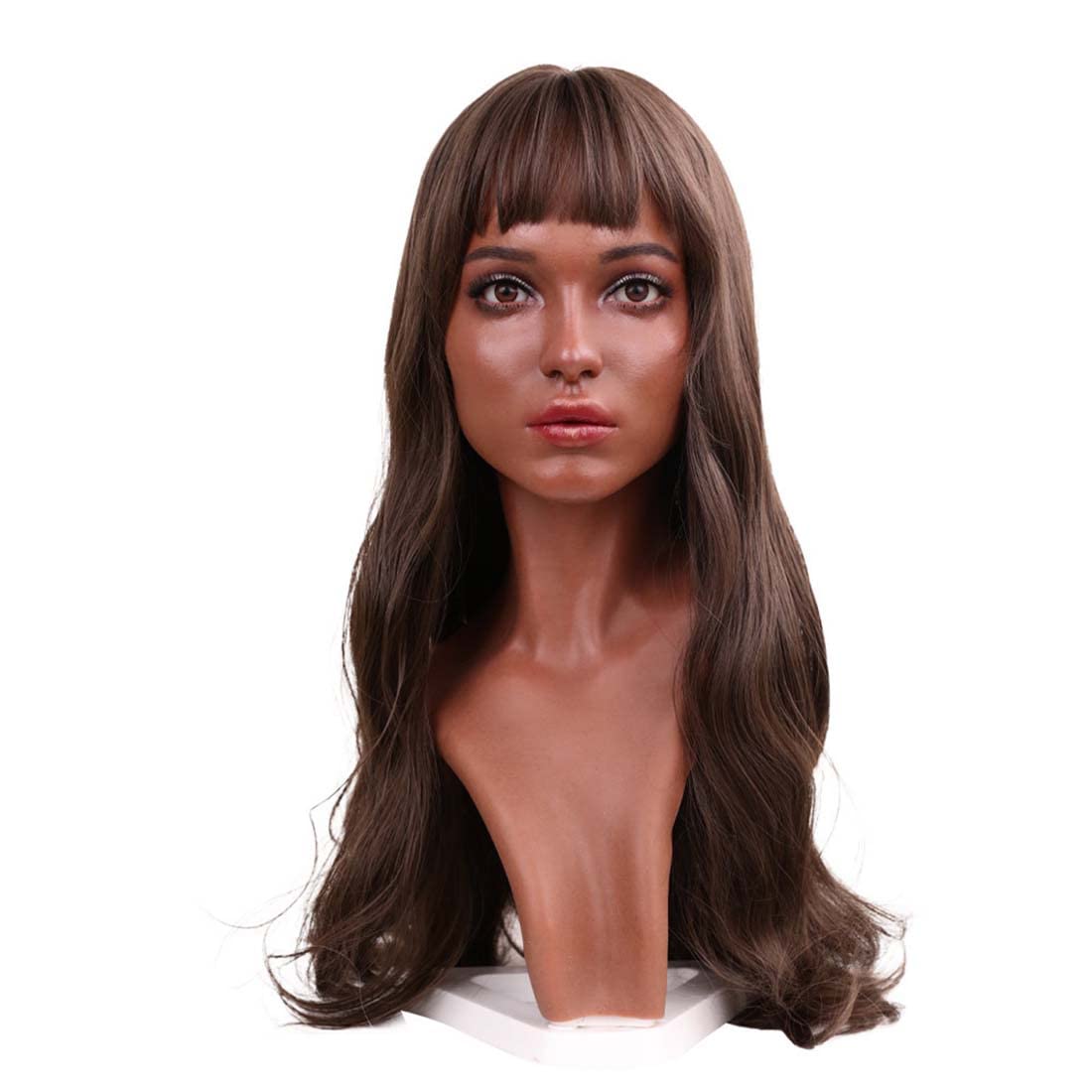 Amazon.com: SUAISKR Mannequin Real Human Head Mold Female Silicone Wig ...