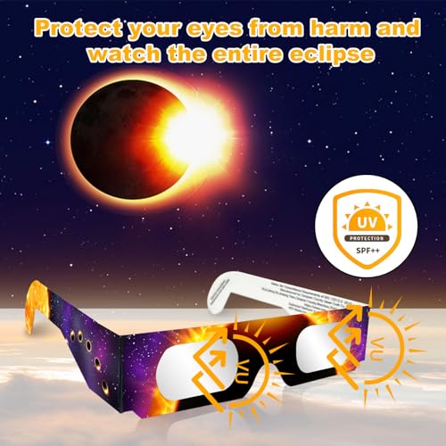 Snapklik.com : TOILOVO Solar Eclipse Glasses Approved 2024 - CE & ISO Certified Safe Shades For ...