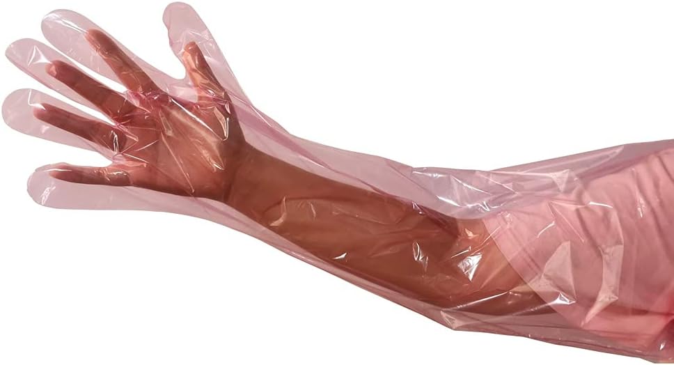 50PCS Veterinary Artificial Insemination Gloves Long Rectal Breeder ...