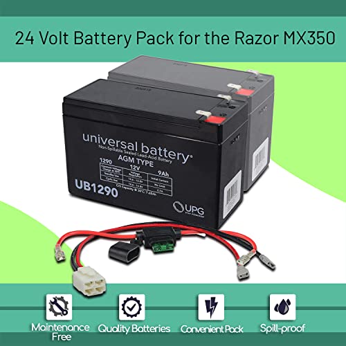 Snapklik.com : AlveyTech 24 Volt Battery Pack For Razor MX350 Dirt ...
