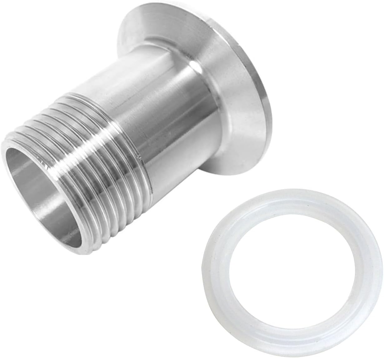 Fitvell Stainless Steel Sanitary Pipe Fitting 1-1/4" NPT Male Thread to ...