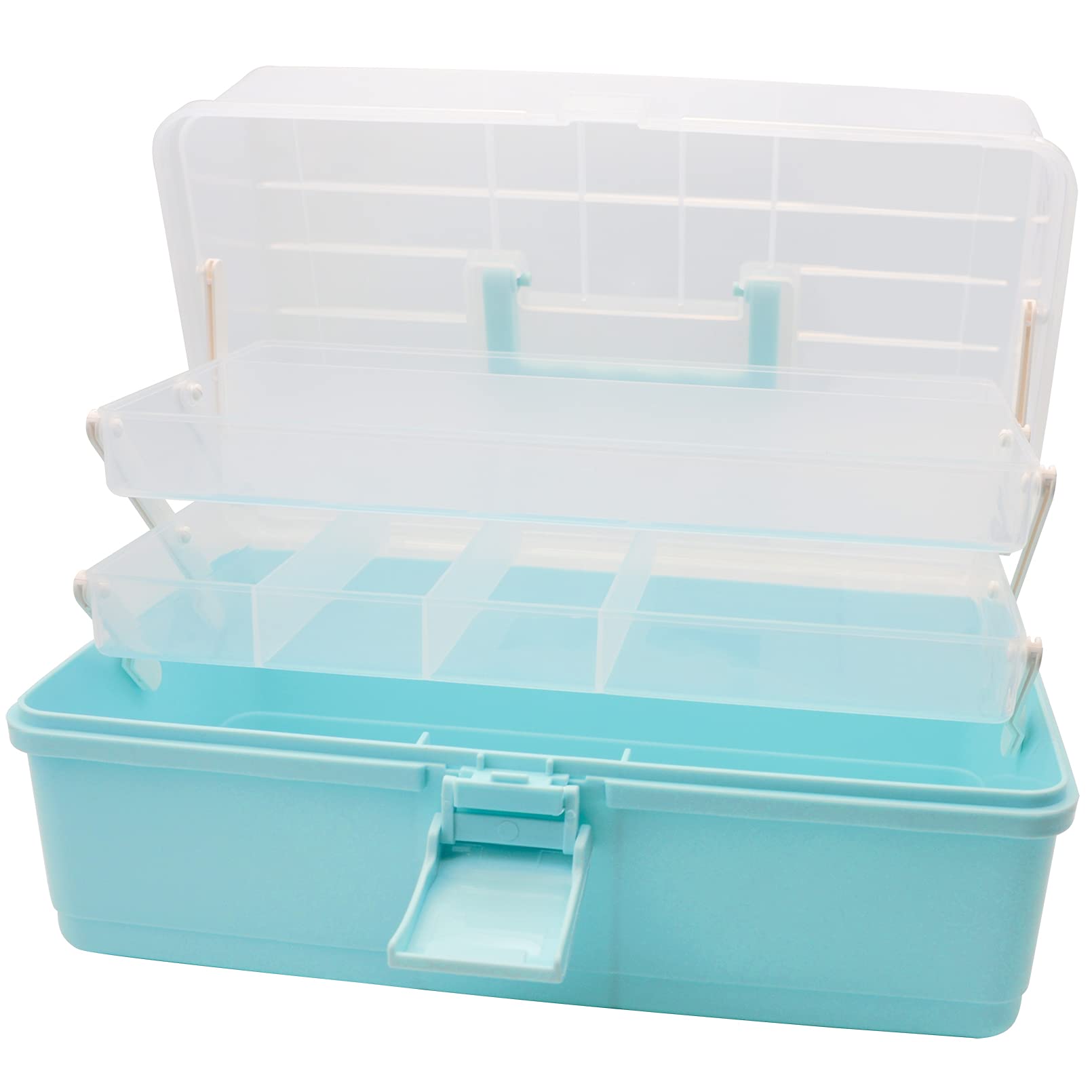 Buy crysting 13 Inch Sewing Box Three Layers, Plastic Craft Organizers ...