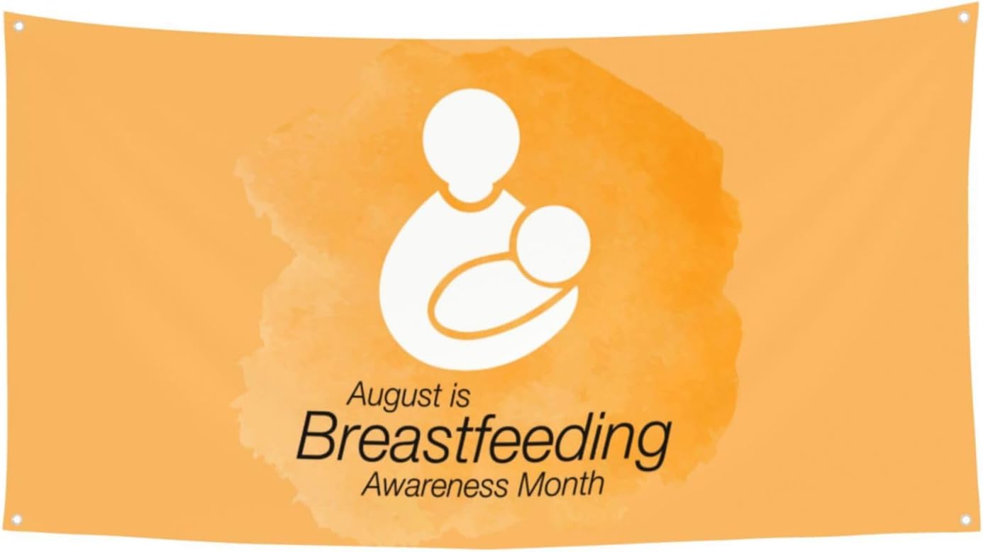 Amazon.com: Jyyau World Breastfeeding Week Breast Milk Awareness Banner ...