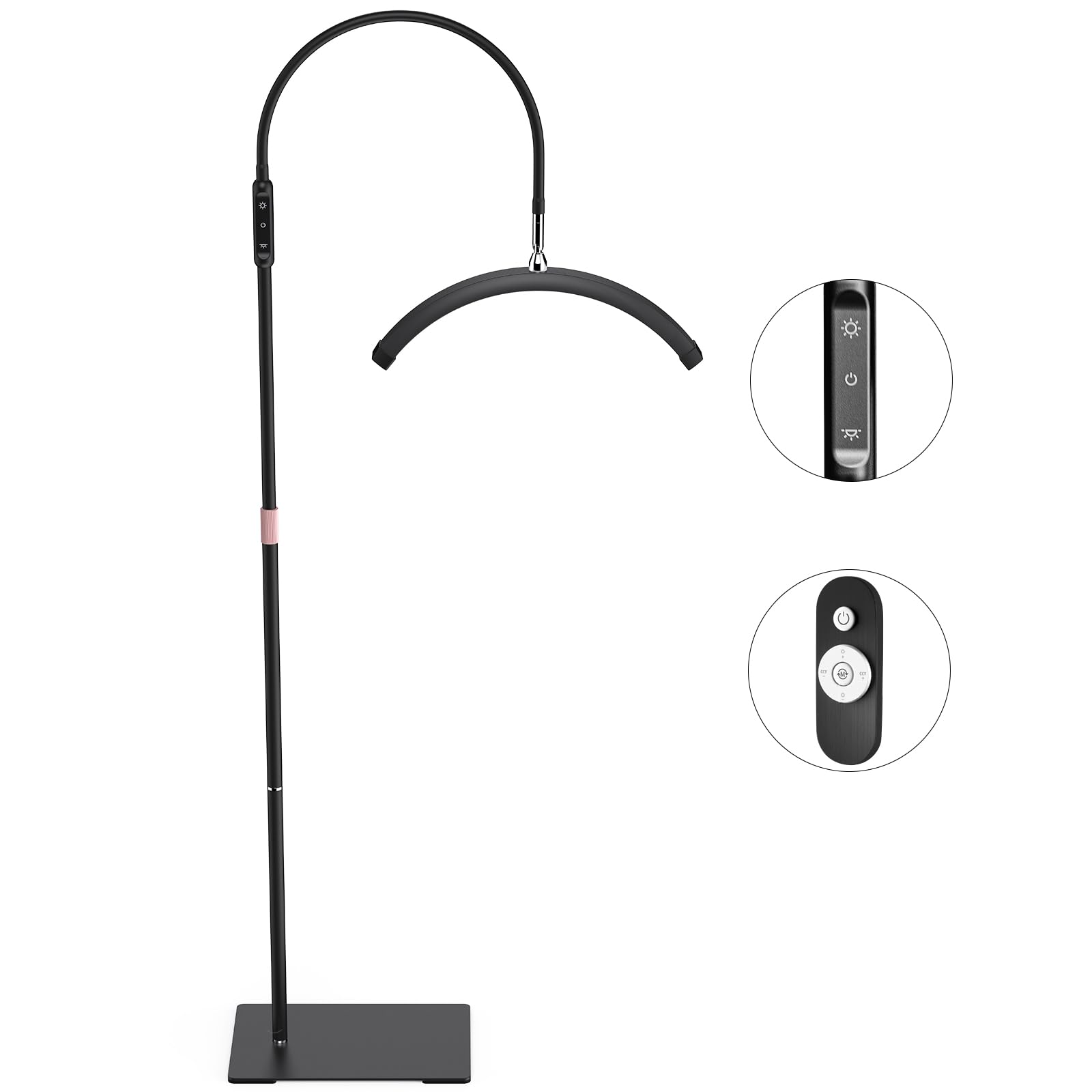 Mznoo Lash Light for Eyelash Tech, Half Moon Light for Lashes and ...