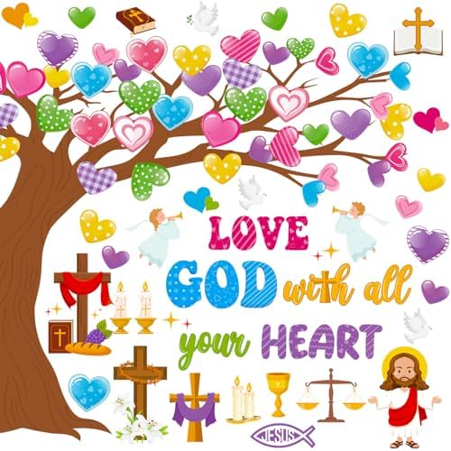 Amazon.com: Zonon Christian Valentine's Day Classroom Bulletin Board ...