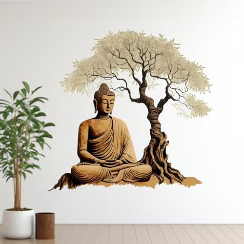 3D Buddha Tree Wall Sticker for Living Room, Bedroom, Bathroom, Kitchen ...