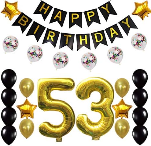 53rd Birthday Decorations Party Supplies Happy 53rd Birthday Confetti ...