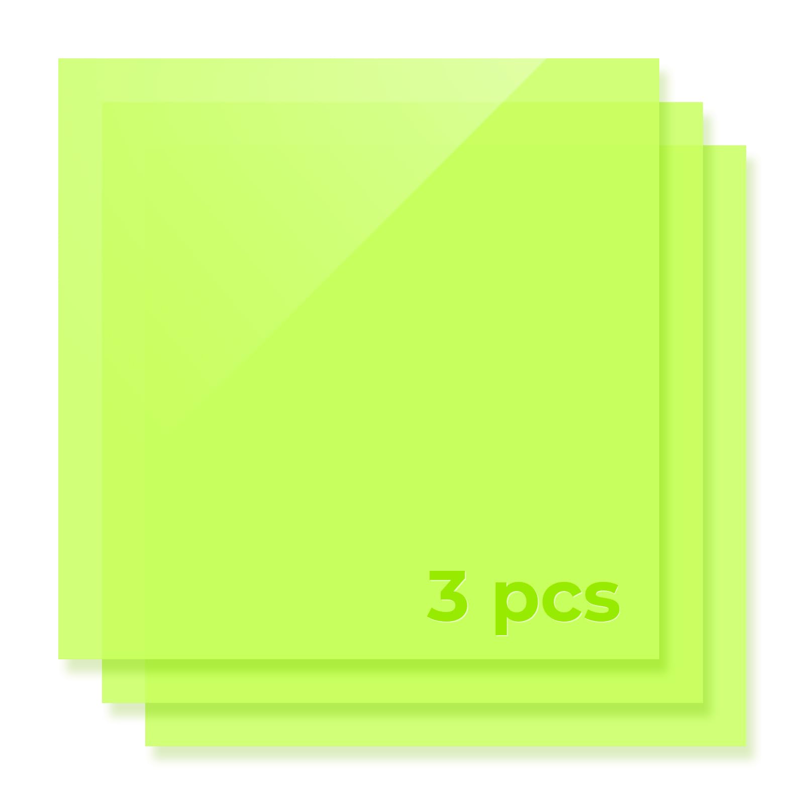 Buy xTool Translucent Acrylic Sheets Fluorescent Green, 3 Packs 12" x ...