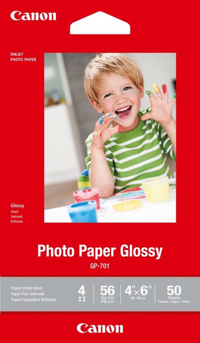 Amazon.com : Canon 2 Pack of 4 x 6 Inkjet Photo Paper Glossy = 100 ...