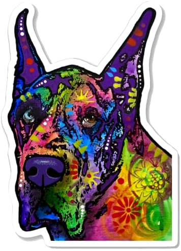 Amazon.com: Great Dane Sticker - Dean Russo Great Dane Stickers (2-Pack ...