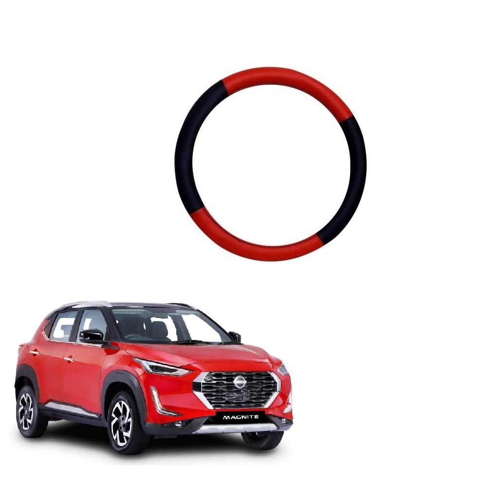 Car Steering Wheel Cover Red/Black Colour Suitable for Nissan Magnite ...
