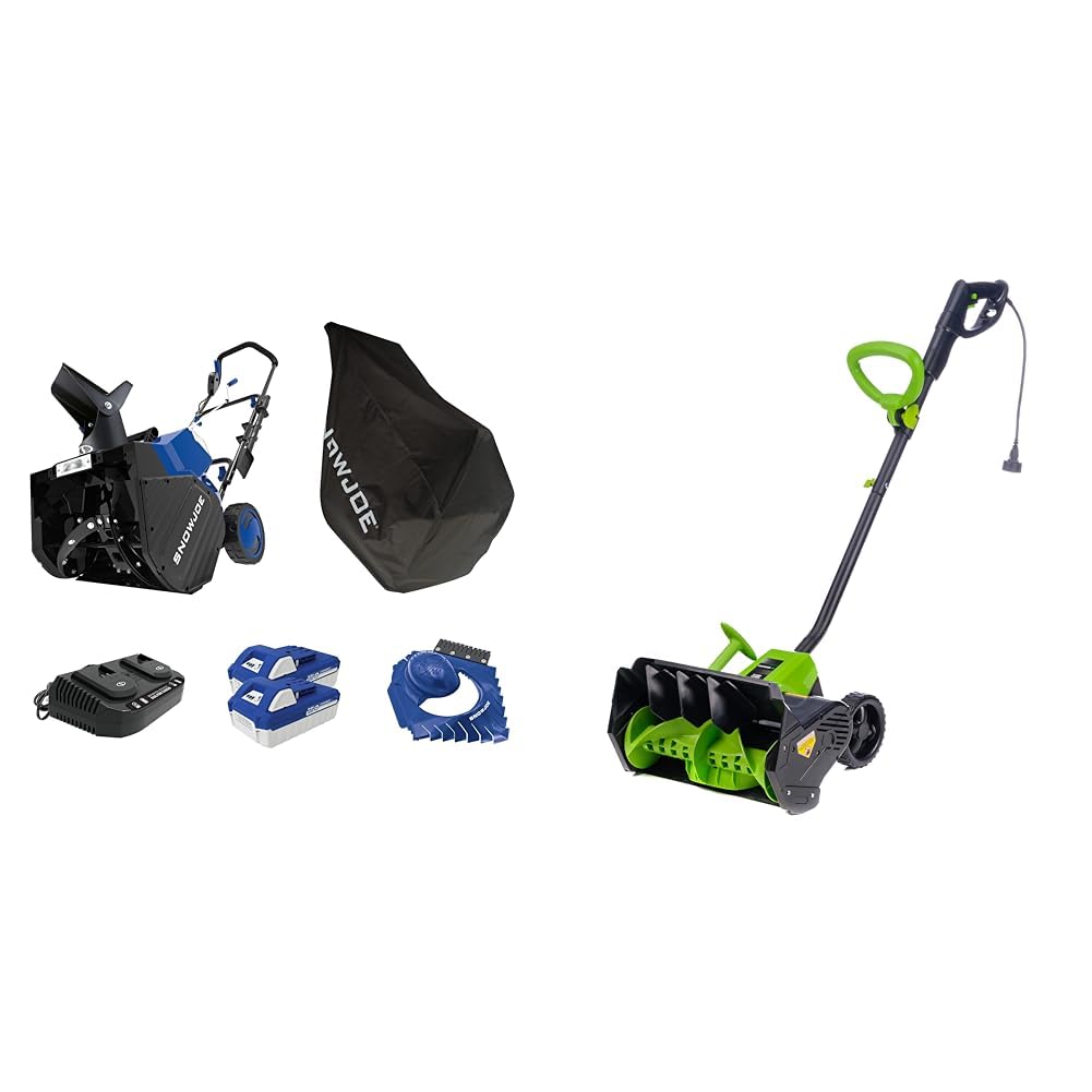Snapklik.com : Snow Joe 24V-X2-SB18-TV1 24-Volt IONMAX Snow Blower Bundle & Earthwise SN70016 ...