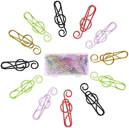 Amazon.com : 80 pcs Music Paper Clips - Small Musical Note Shape Paper ...