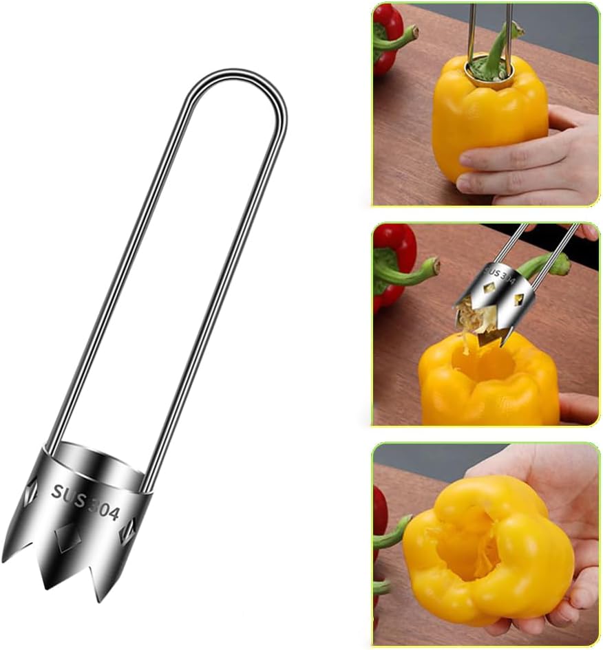 Amazon.com: Red Bell Pepper Corer - Pepper, Pineapple, Pear, Apple ...