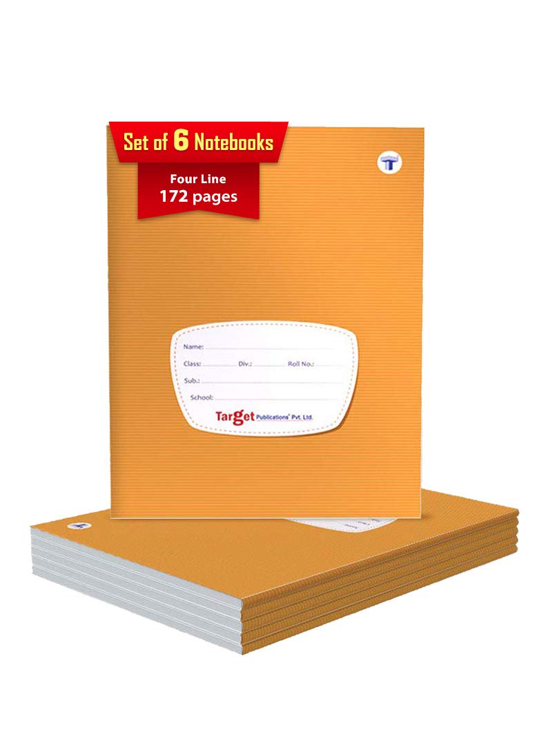 TARGET PUBLICATIONS Small Notebooks Four Line (172 Ruled Pages) | Soft ...