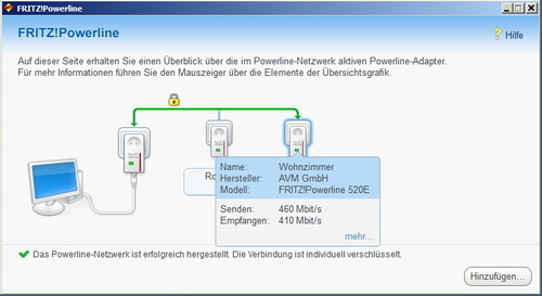 AVM FRITZ! Powerline 520E Set: Amazon.de: Computer & Zubehör