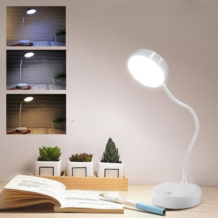 Buy Gesto Rechargeable Battery Operated Desk Lamp – 3 Color Changing ...