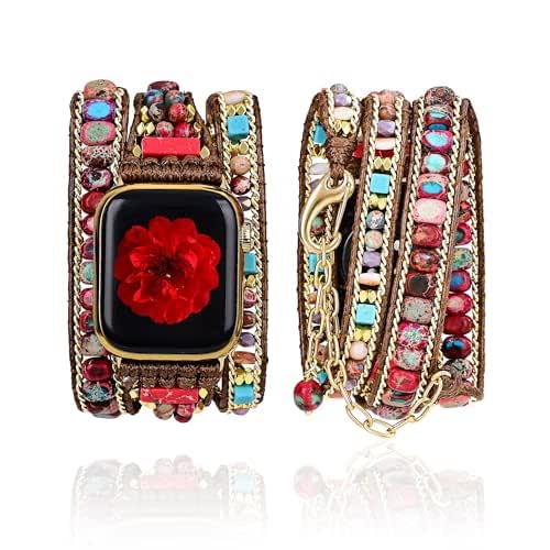 Amazon.com: Handmade Beaded Boho Watch Band, Boho Watch for women ...