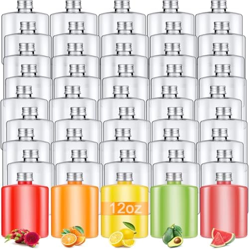 Amazon.com: Norme 36 Pcs 12 oz Plastic Bottles Bulk with Caps Small ...