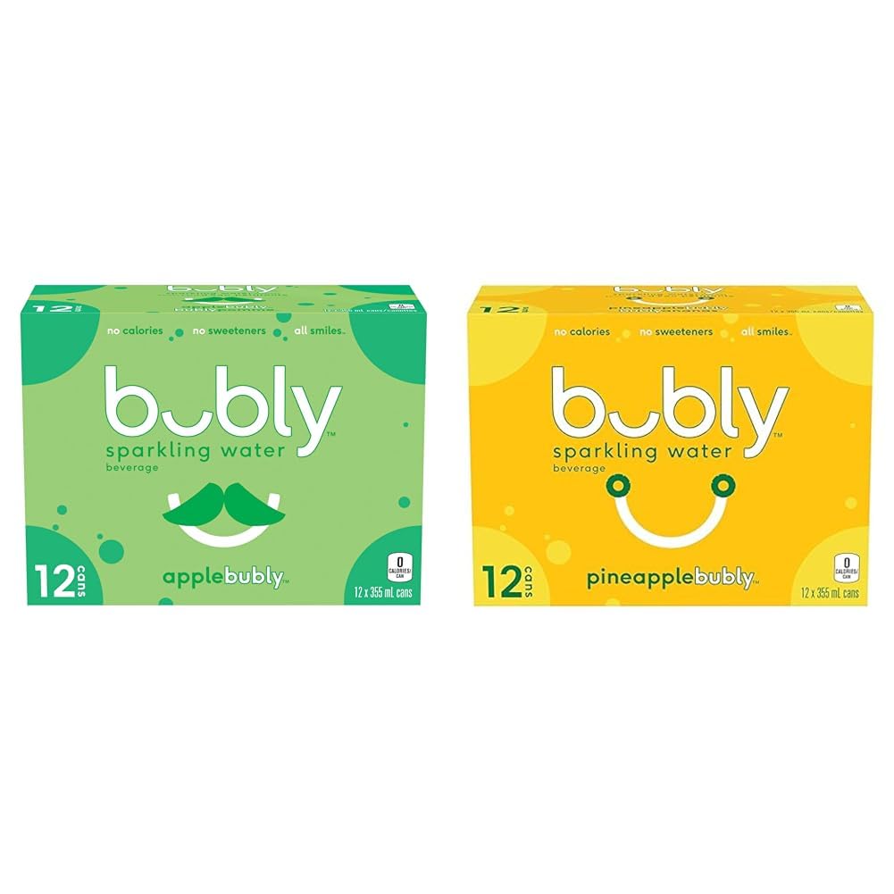 Bubly Sparkling Water applebubly, 355 mL Cans, 12 Pack & Sparkling ...