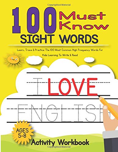 100 Must Know Sight Words Activity Workbook Sight Words Kindergarten ...