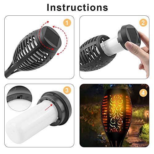 (60% OFF Coupon) Solar Torch Lights 4-Pk $28.00 - Mojosavings.com