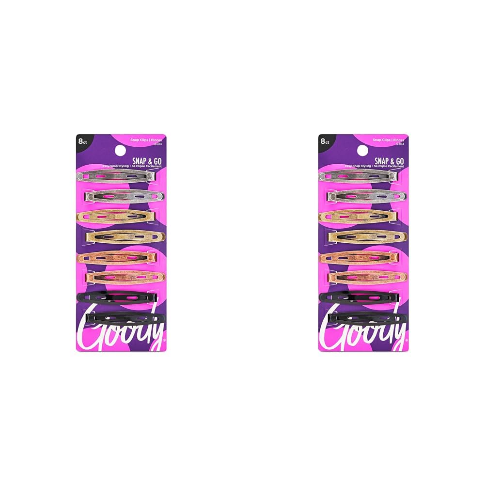 Amazon.com : Goody Metal Contour Hair Snap Clips - 8 Count, Assorted ...