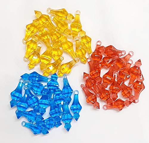 PCA GADA Beads/Macrame Bells Crystal 3 Colour for Making Macrame Jhula ...