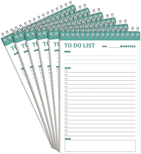 Amazon.com: 6 Pack Library Card Things to Do Notepad to Do List Notepad ...