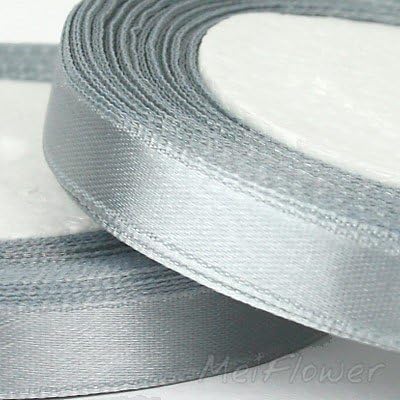 Silver Satin Ribbon - 12mm x 10meters : Amazon.co.uk: Home & Kitchen