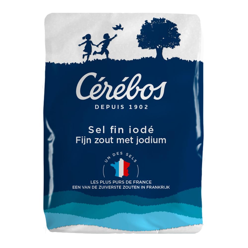 Cérébos 1 kg Iodised Fine Table Salt : Amazon.co.uk: Grocery