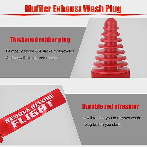 Snapklik.com : Muffler Exhaust Wash Plug 0.8 To 2.2 Wash Plug Red ...