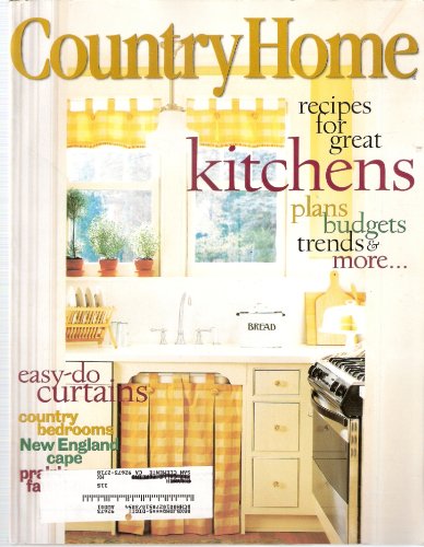 Country Home April 1999 Recipes for Great Kitchens: Amazon.com: Books