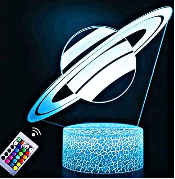 Amazon.com: Saturn Night Light, 3D Illusion Lamp Saturn Lights for Kids ...