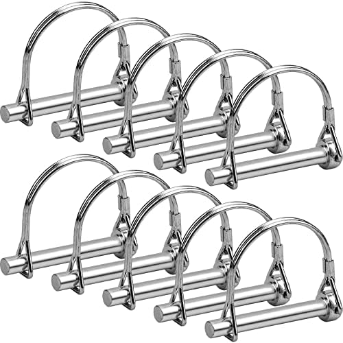 LUOCAI 10 Pcs Shaft Locking Pin 8mm Wire Lock Pin Galvanized Heavy Duty ...