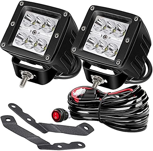 Buy Hood Ditch Side Pillar Work Led Light Pod Mount Bracket Engine Hood ...