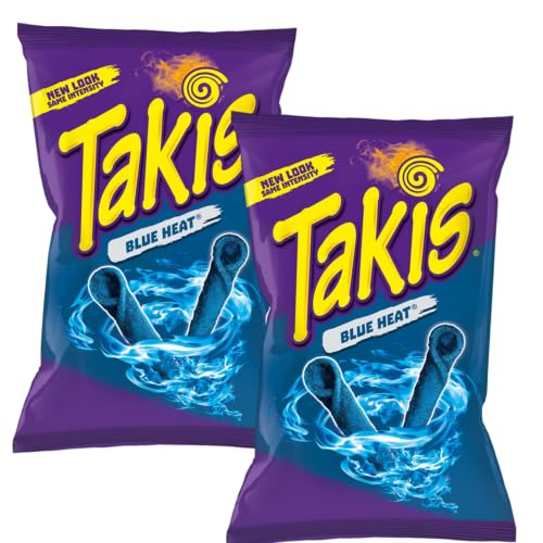 Blue Heat Takis Chilli Pepper Chips 93.2g - 2 Packs - American Snack ...